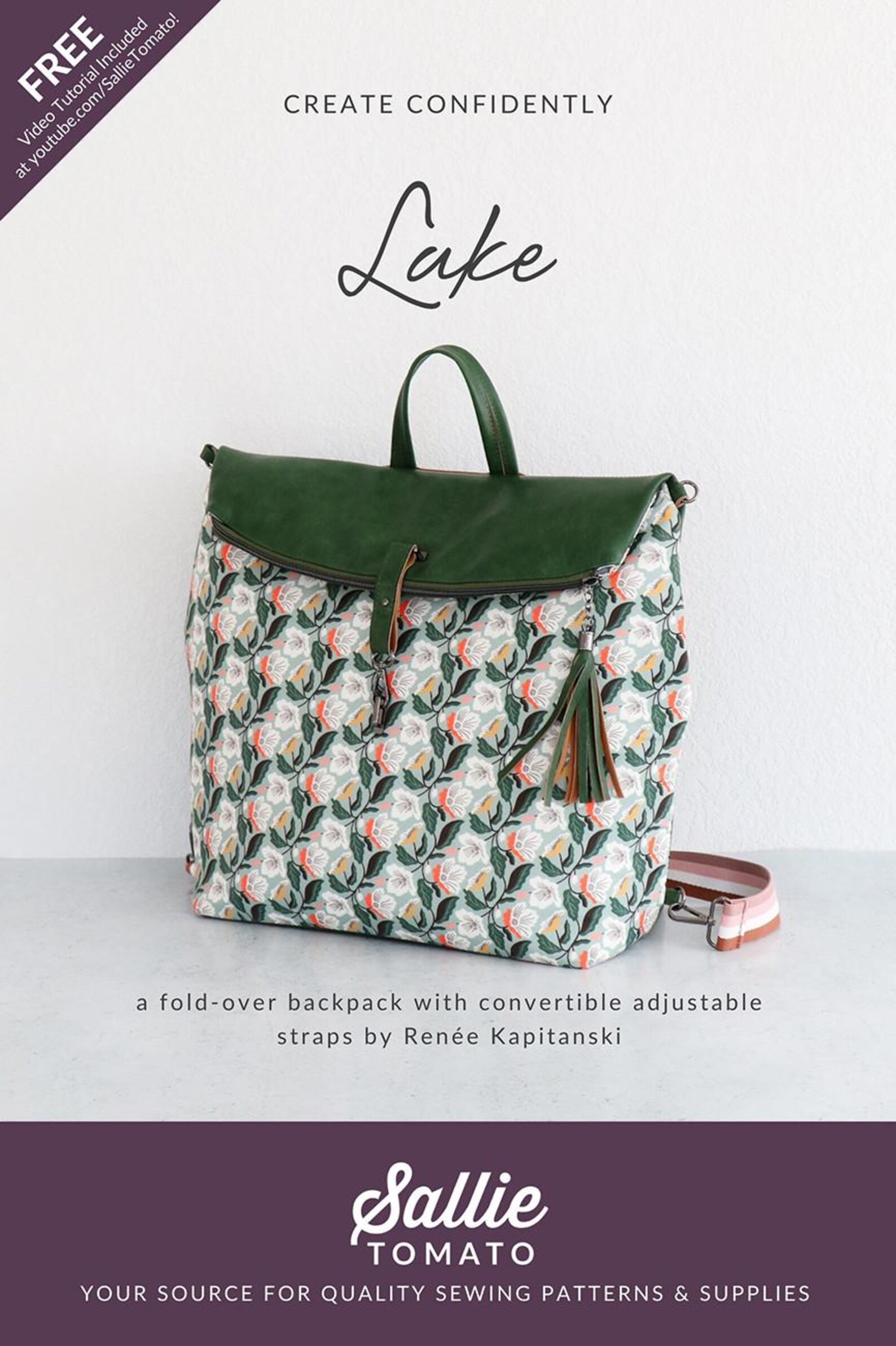 Lake Backpack Sewing Pattern From Sallie Tomato BRAND NEW, Please See ...