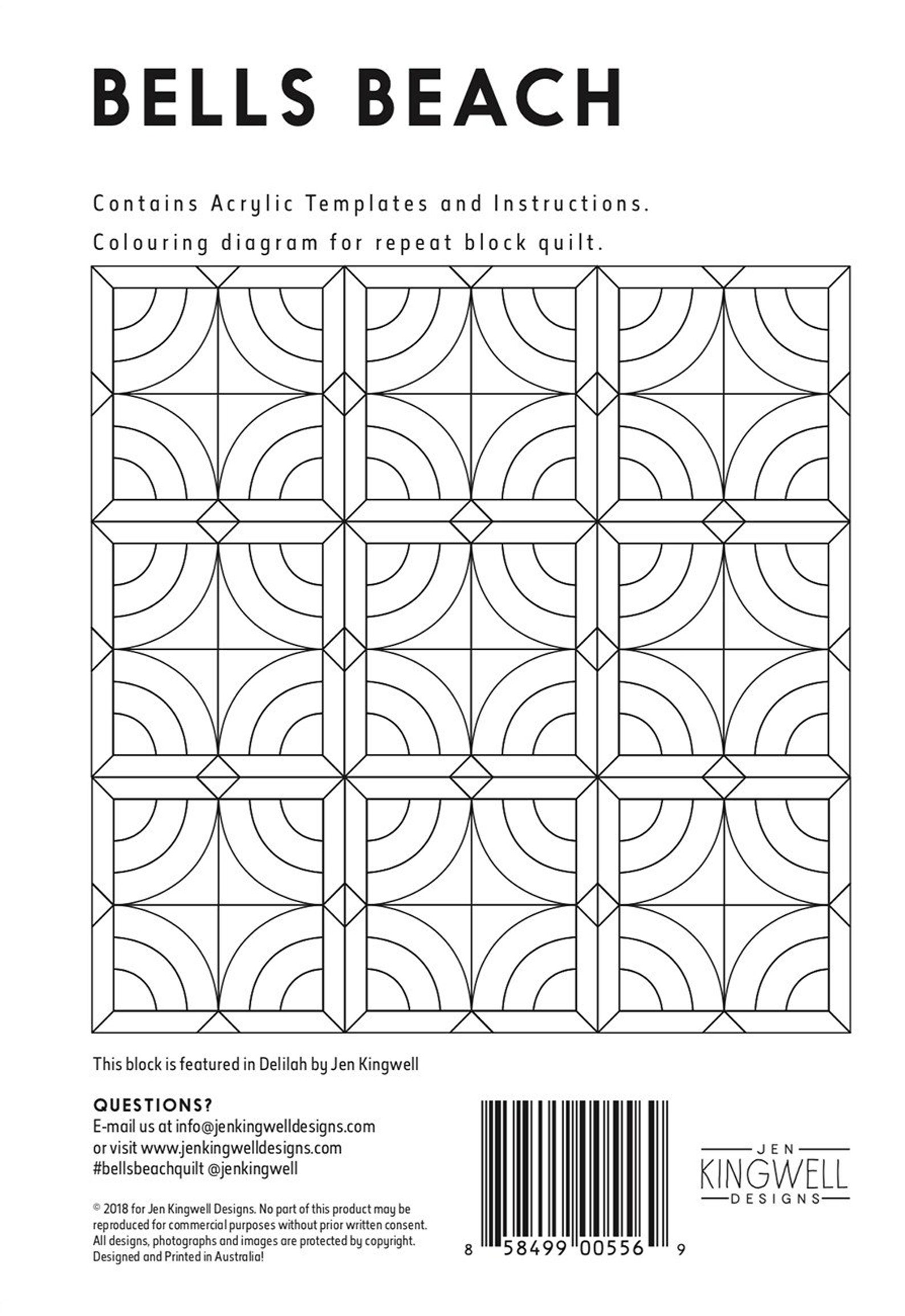 Bells Beach Tempter Quilt Quilting Pattern From Jen Kingwell Designs ...