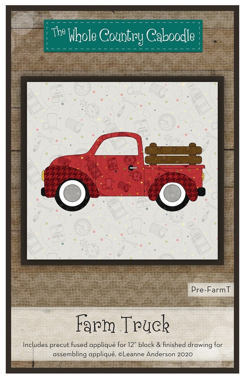 Farm Truck Precut Applique Kit From the Whole Country Caboodle - Etsy