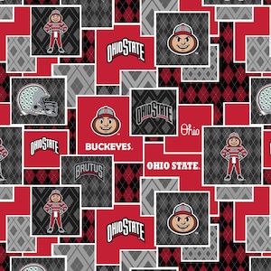 Ohio State University Logo Fabric by the Yard - Etsy