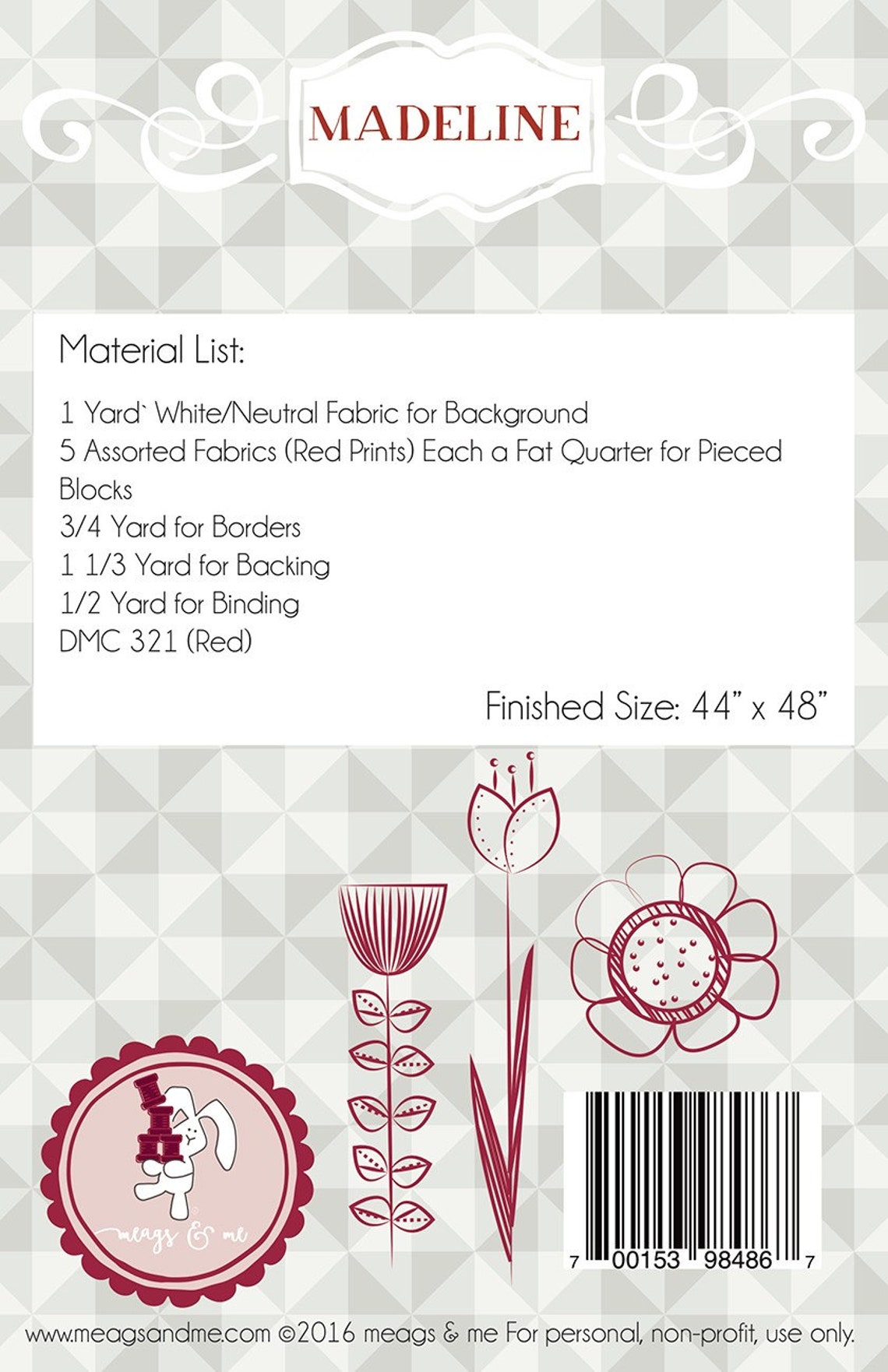 Madeline Quilt Applique Quilting Pattern From Meags and Me | Etsy