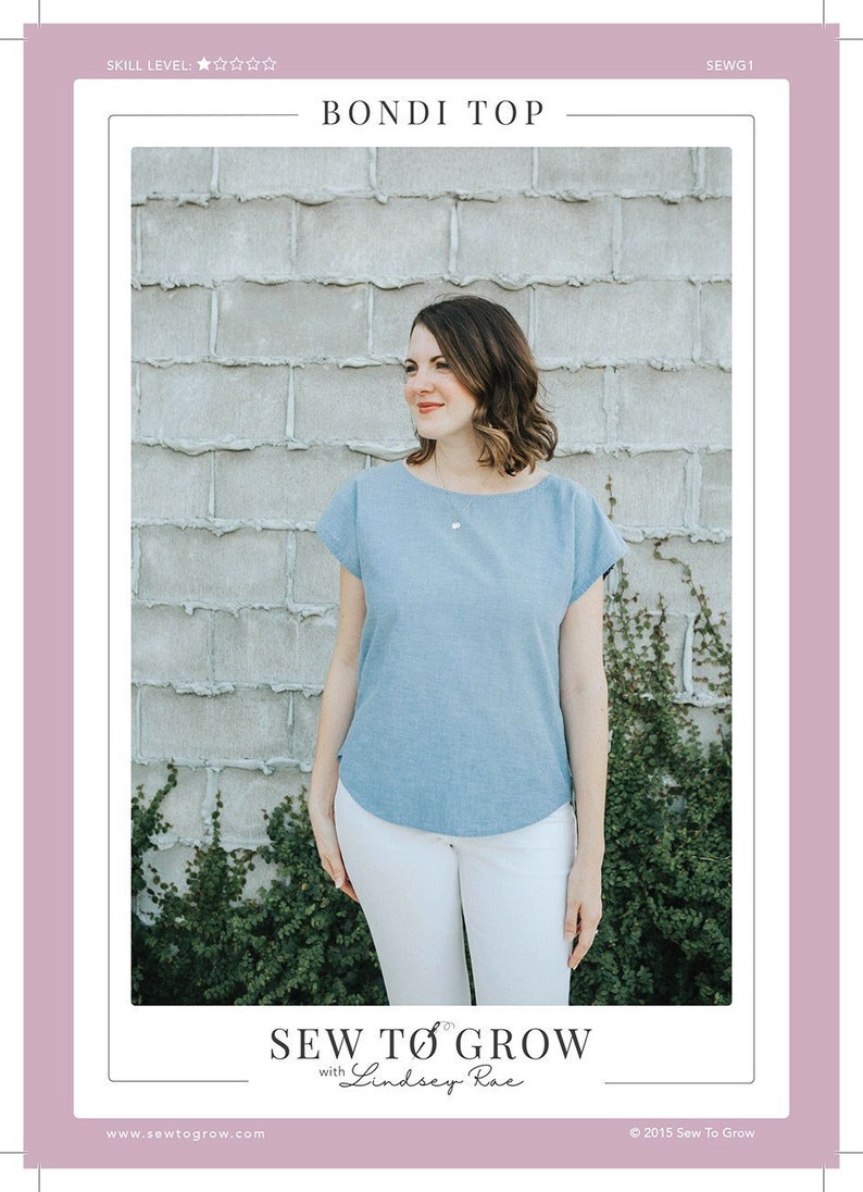 The Bondi Top Shirt Blouse Sewing Pattern From Sew to Grow - Etsy