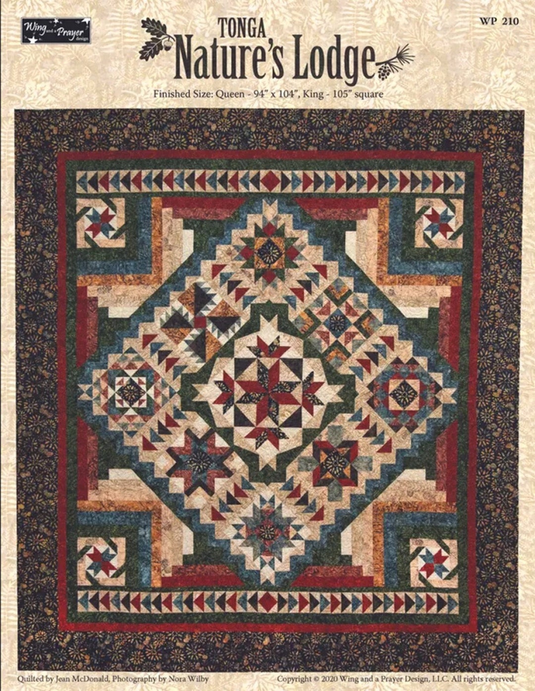 Tonga Natures Lodge Quilt Quilting Pattern From Wing and A Prayer ...