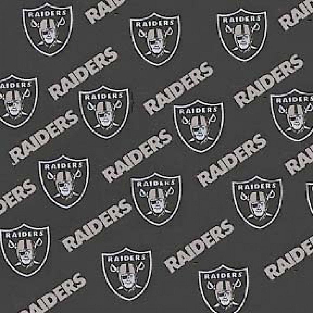 NFL Football Las Vegas Oakland Raiders on Woven Cotton Fabric, Priced ...