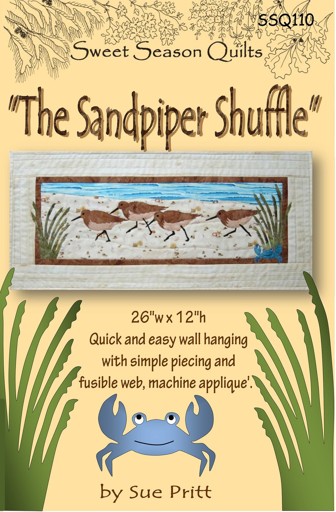 The Sandpiper Shuffle Applique Kit and Quilt Pattern, From Sweet Season ...