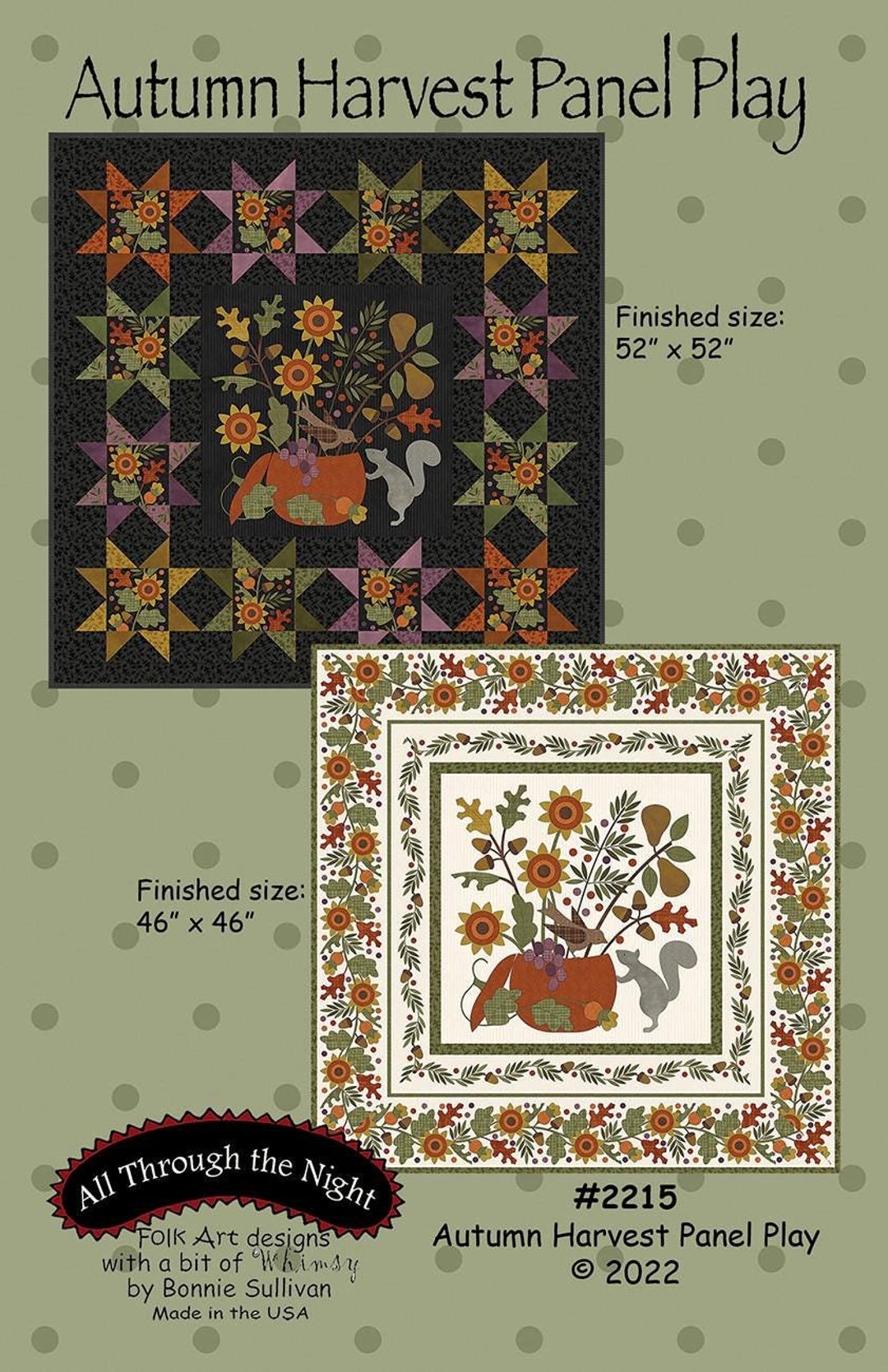 Autumn Harvest Panel Play Quilt Quilting Pattern From All Through the ...