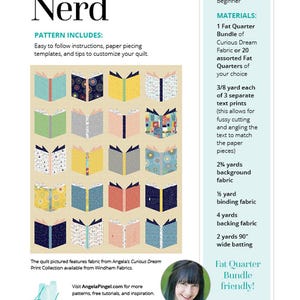 Book Nerd Quilt Quilting Pattern From Angela Pingel Designs BRAND NEW ...