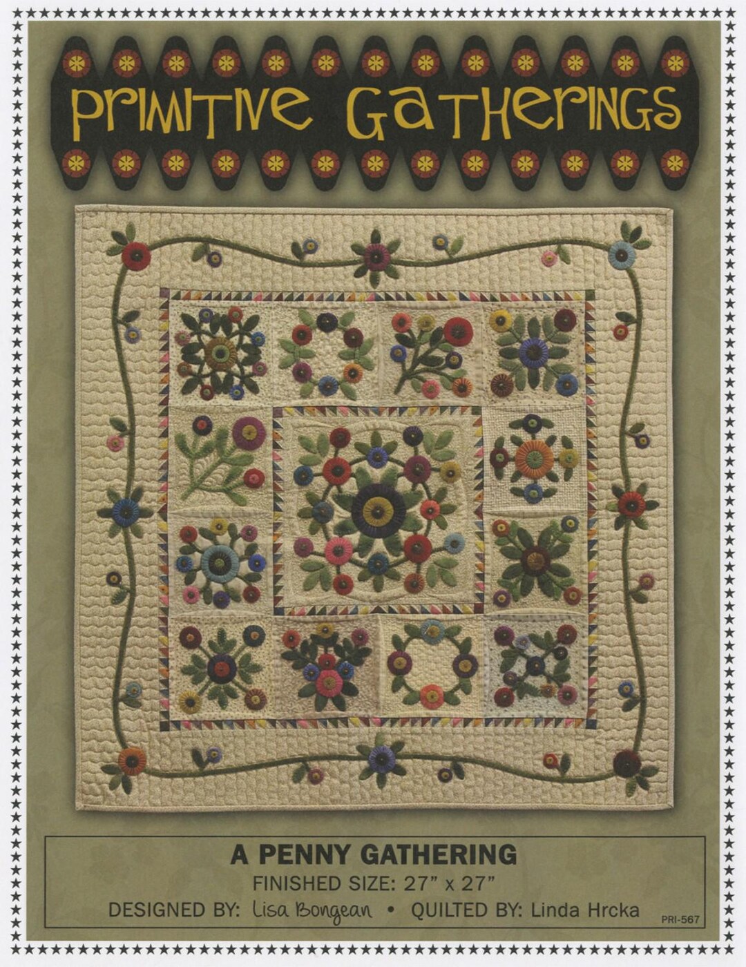 A Penny Gathering Quilt Quilting Pattern From Primitive Gatherings ...