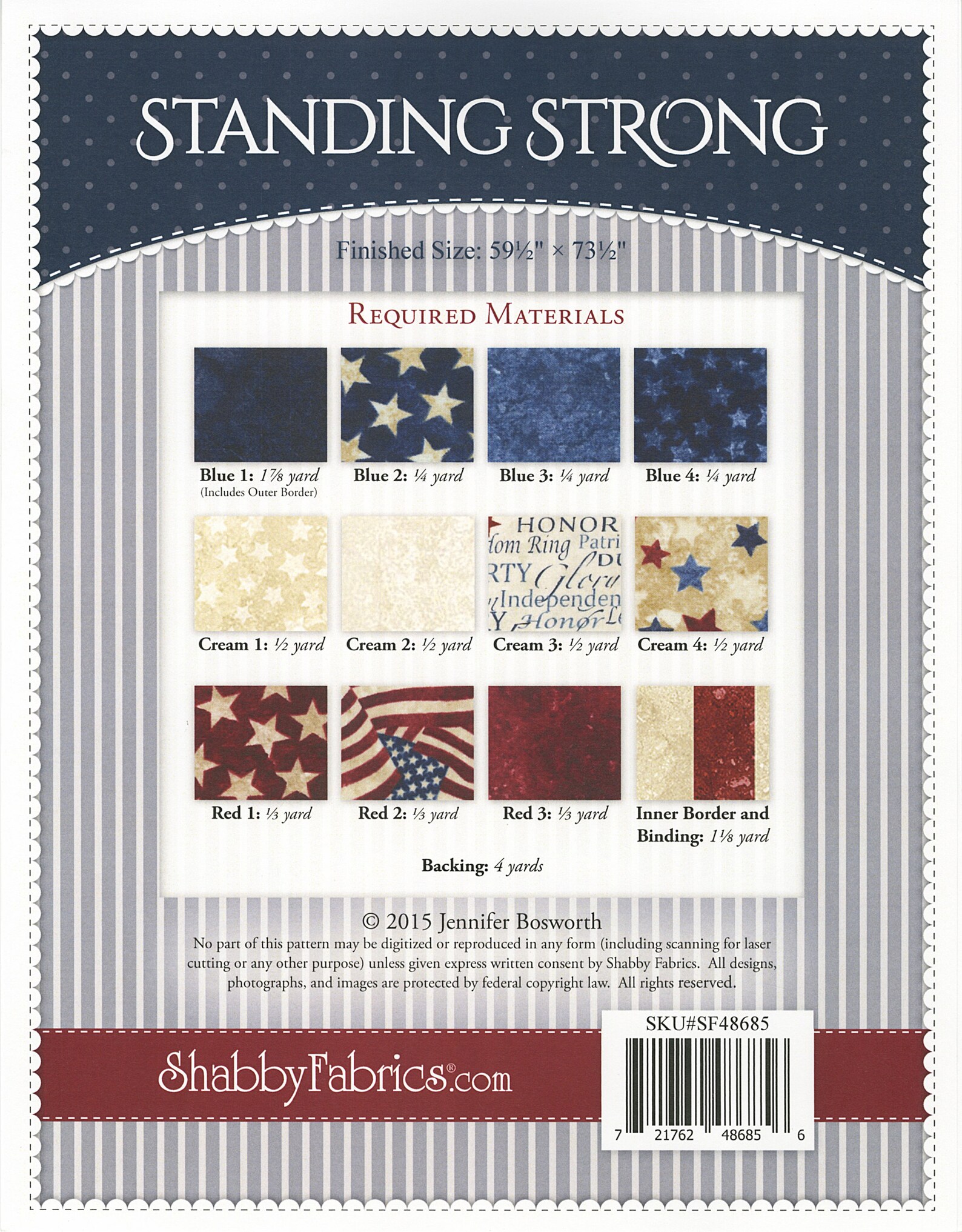 Standing Strong Quilt Quilting and Sewing Pattern From Shabby Fabrics ...