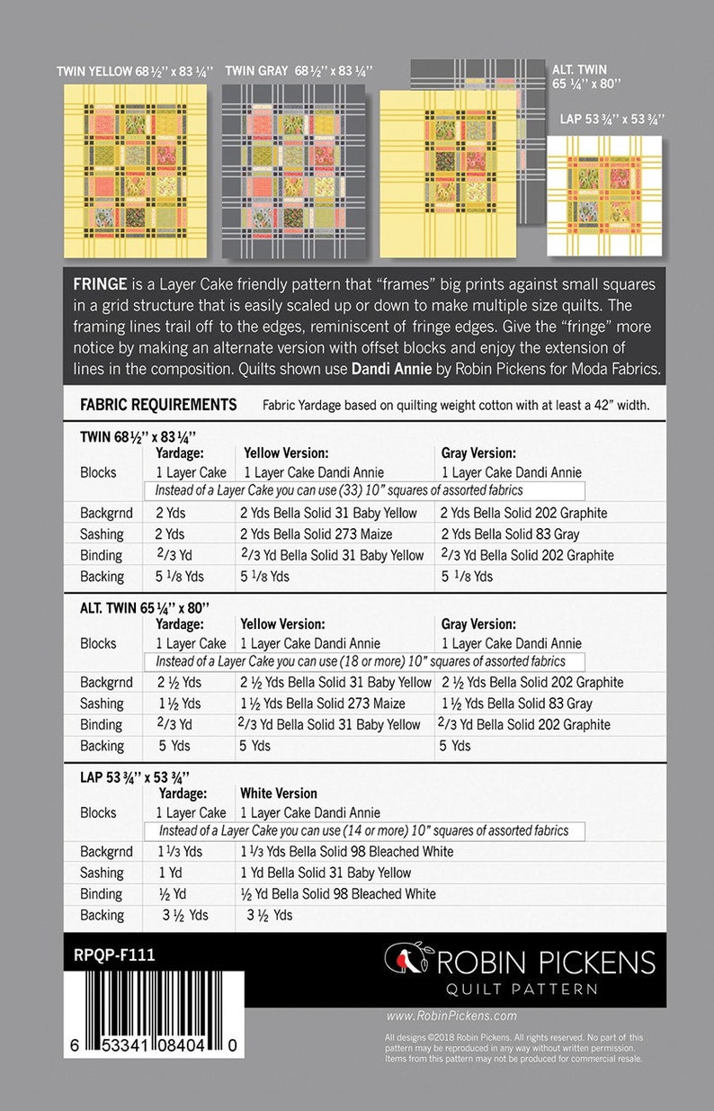 Fringe Quilt Quilting Pattern From Robin Pickens Quilt - Etsy