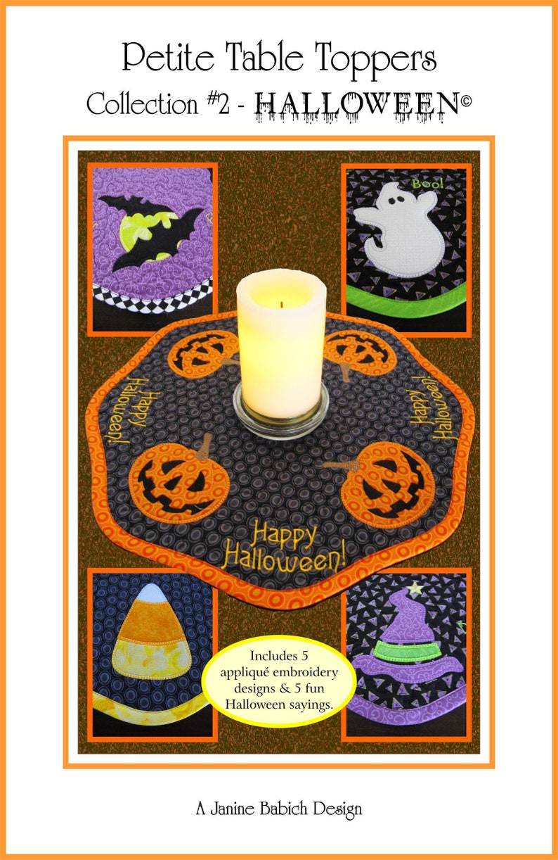 Petite Table Toppers 2 Machine Embroidery Pattern, From Janine Babich ...