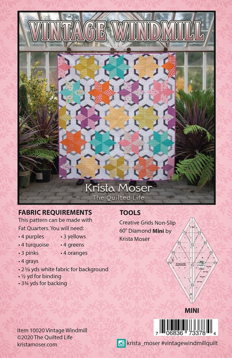 Vintage Windmill Quilt Pattern From Krista Moser the Quilted - Etsy