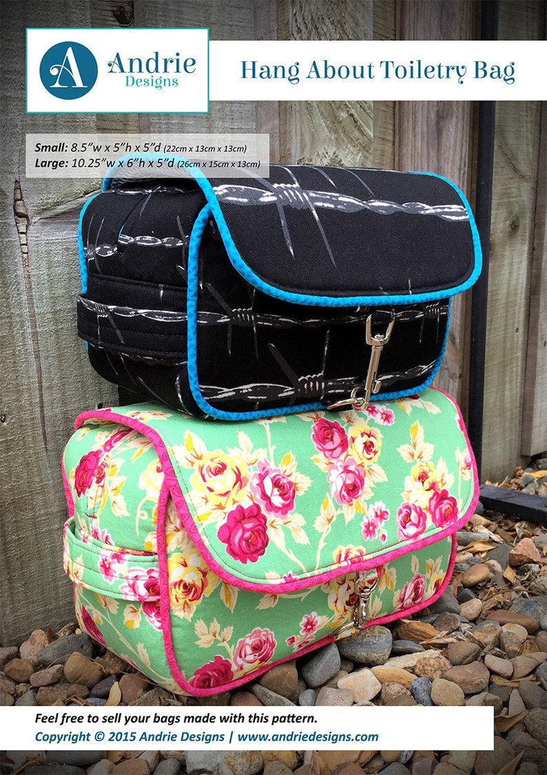 Hang About Toiletry Bag Sewing Pattern From Andrie Designs - Etsy