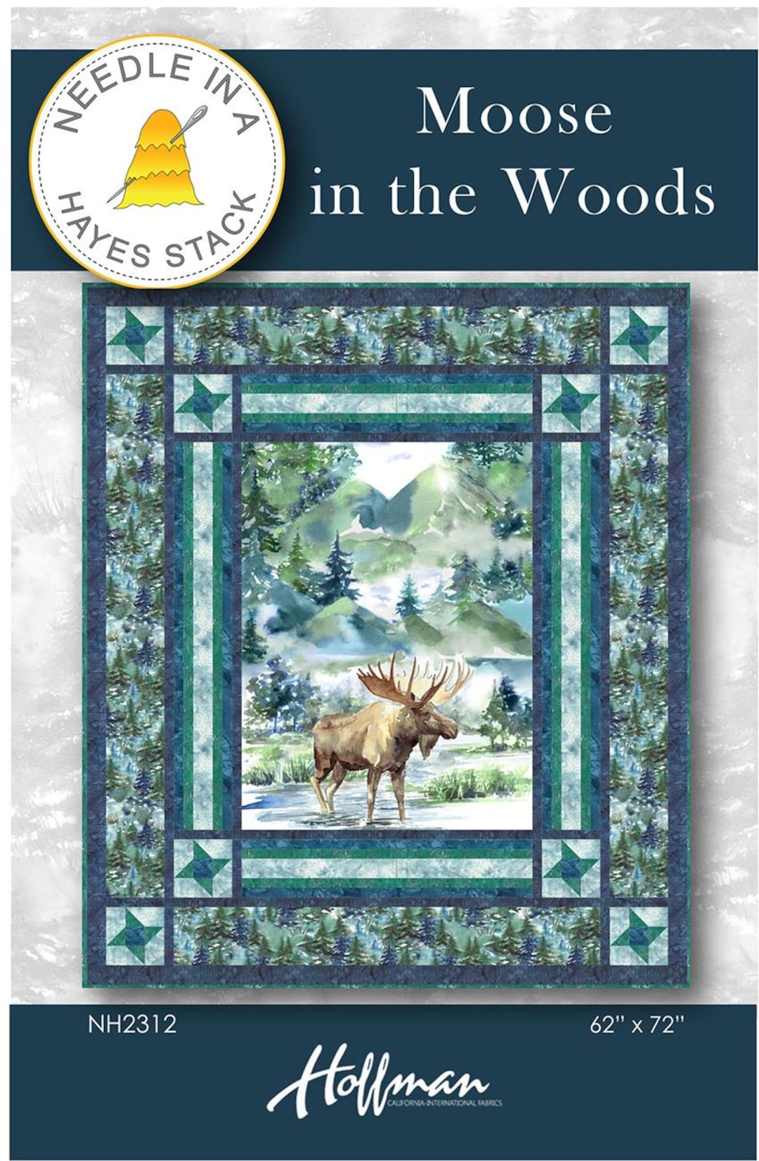 Moose in the Woods Quilt Quilting Pattern, From Needle in A Hayes Stack ...