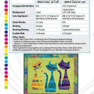 Mod Cat Quilt Quilting Pattern From Colourwerx NEW, Please See ...