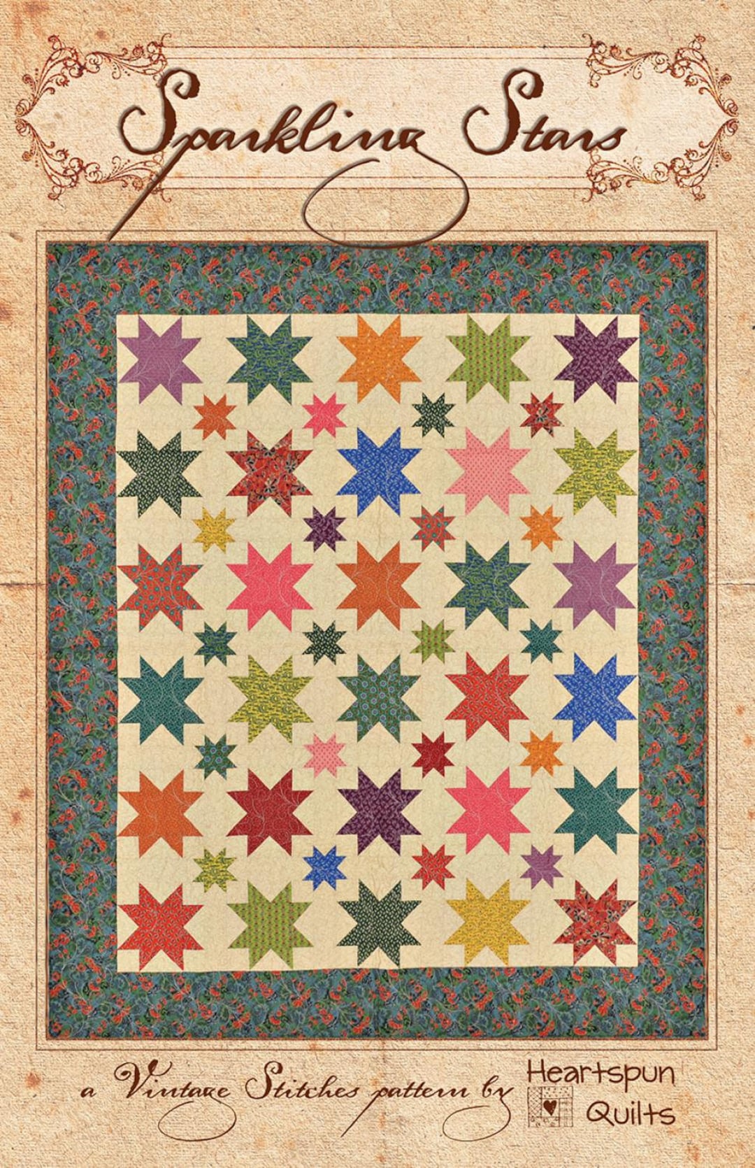 Sparkling Stars Quilt Quilting Pattern, From Heartspun Quilts BRAND NEW ...