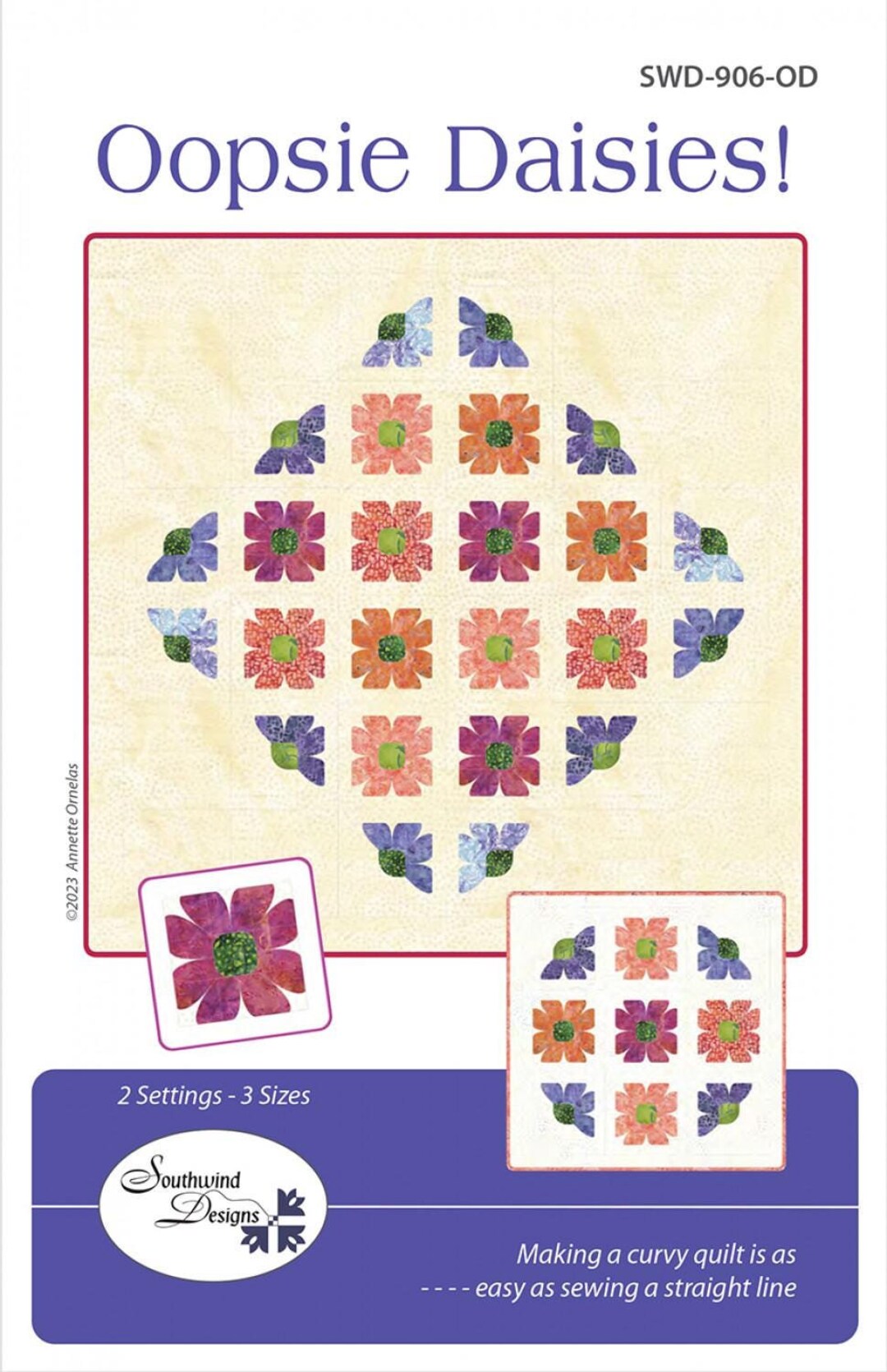 Oopsie Daisies! Quilt Quilting Pattern From Southwind Designs BRAND NEW ...