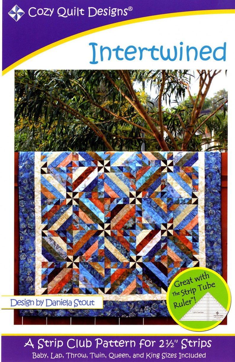Intertwined Quilt Quilting Pattern A Cozy Strip Club Pattern - Etsy