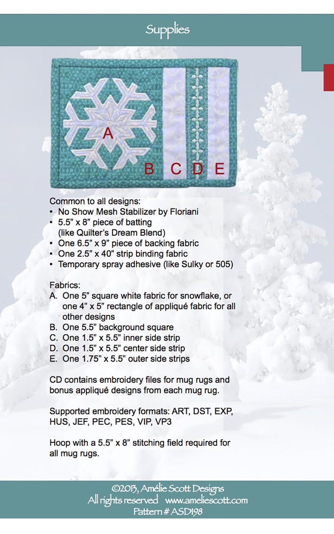 Winter Mug Rugs Machine Embroidery CD Four In-the-hoop | Etsy