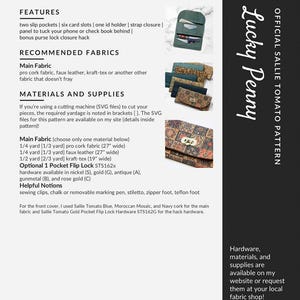 Lucky Penny Wallet Sewing Pattern From Sallie Tomato BRAND NEW, Please ...