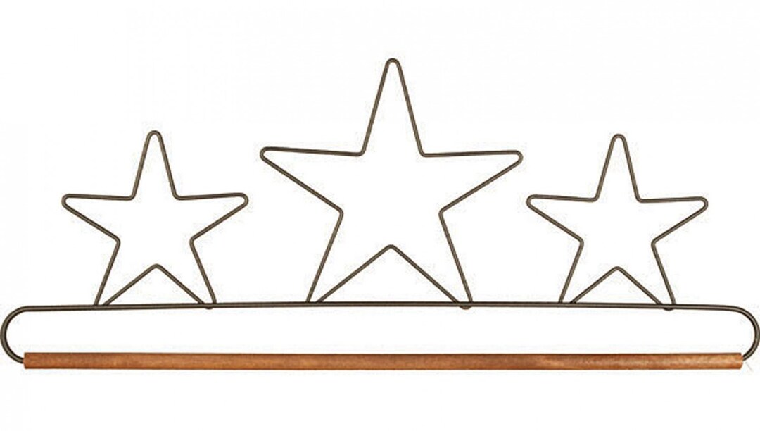 16 Inch Triple Star Shaped Project Holder or Quilt Hanger Dark Gray ...