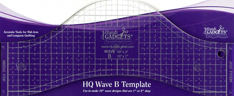 Handi Gadgets Wave B, 10 Inch Quilting Ruler Template From Handi ...