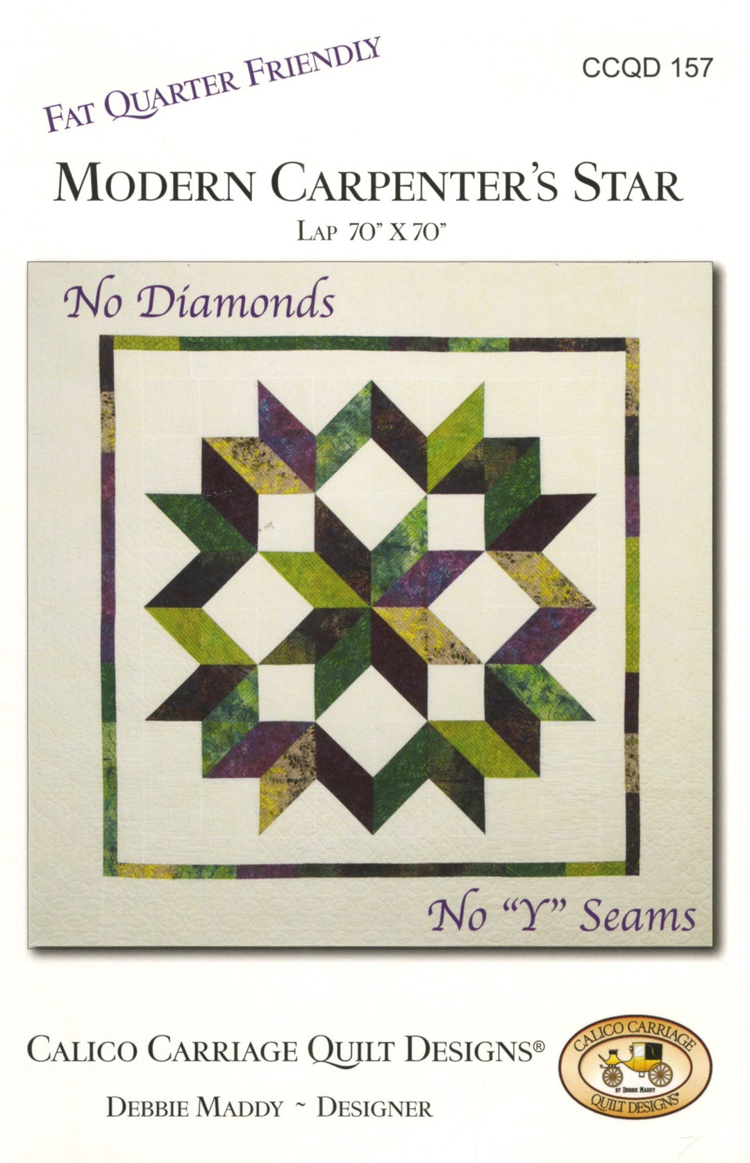 Modern Carpenter's Star Quilt Pattern From Calico Carriage Quilt ...