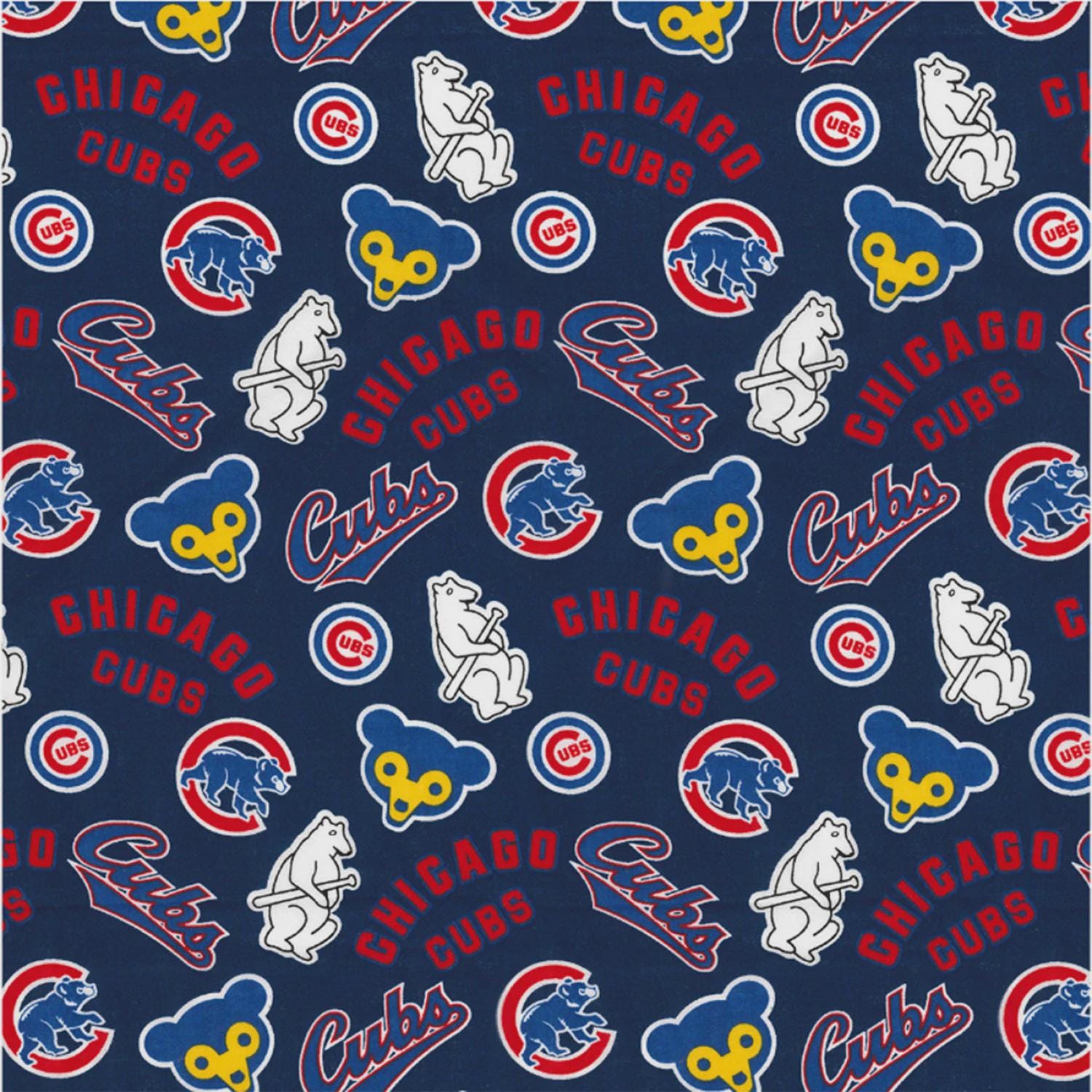 2021 MLB Baseball Chicago Cubs Cotton Fabric Priced by the HALF Yard ...