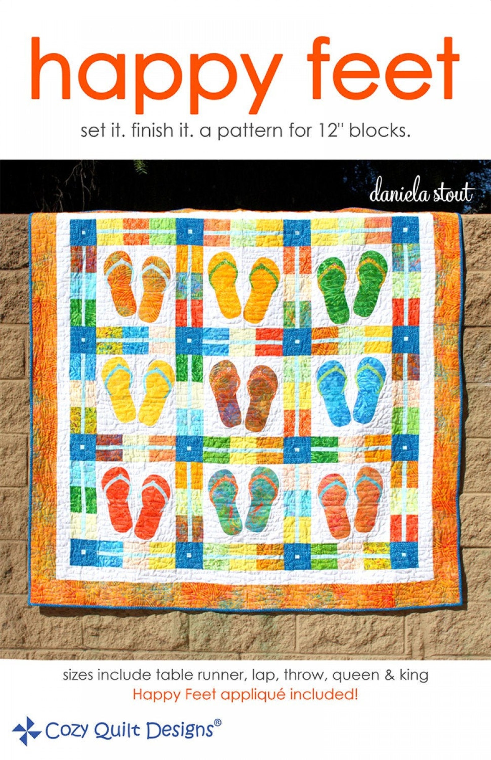 Happy Feet Quilt Quilting Pattern A Paper Pieced Pattern - Etsy