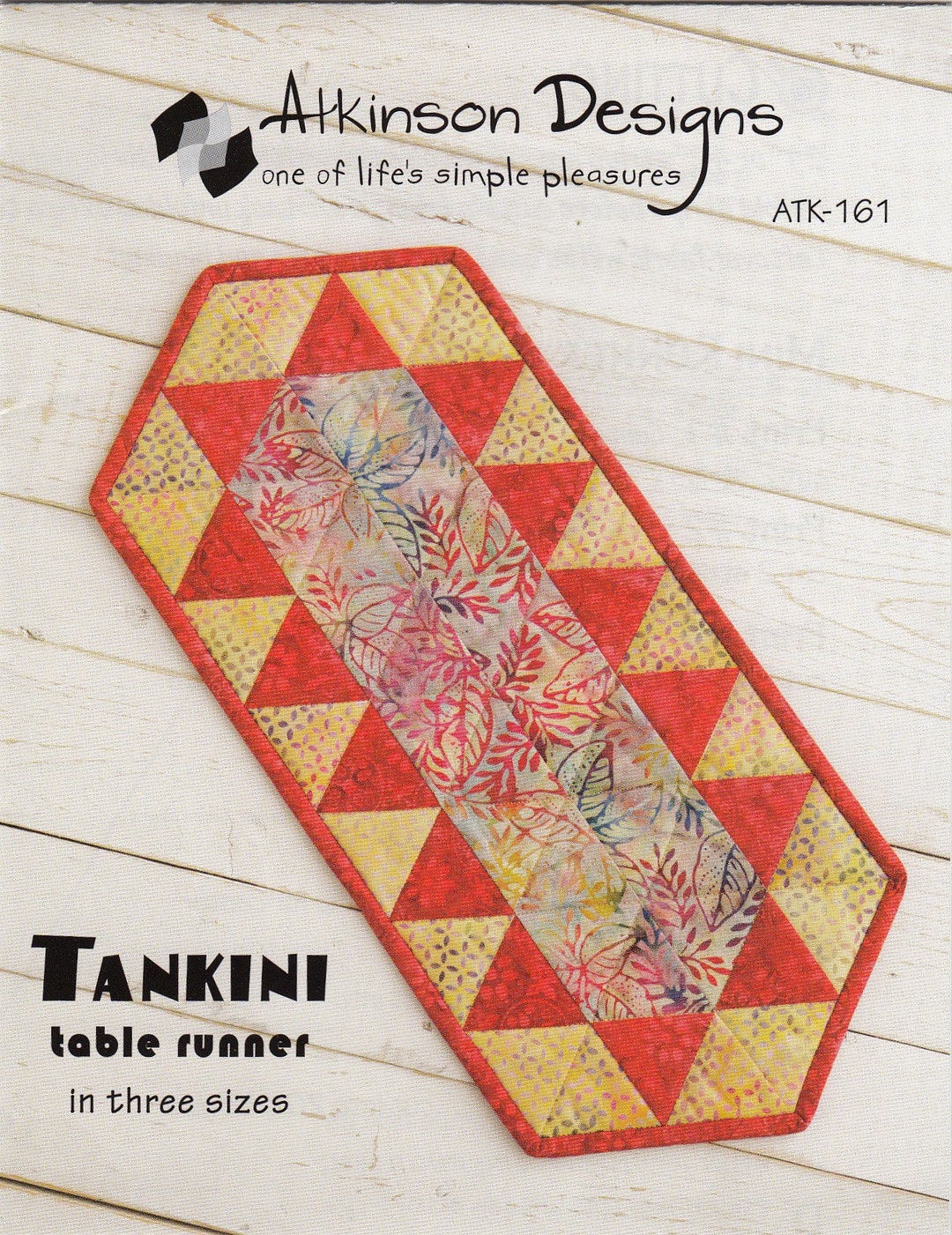 Tankini Table Runner Sewing and Quilting Pattern From Atkinson Designs ...