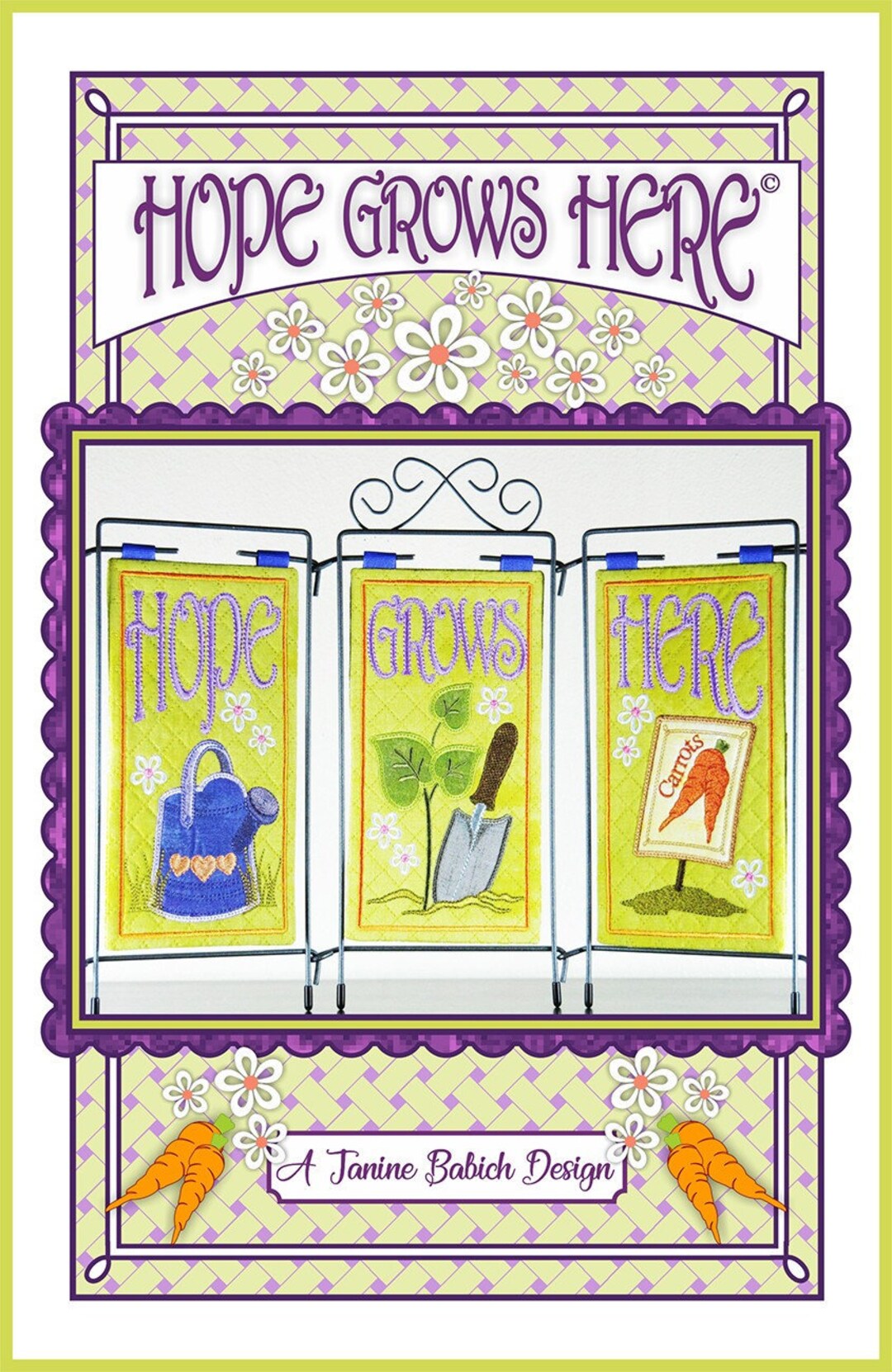 Hope Grows Here Table Top Display Machine Embroidery Pattern, From ...