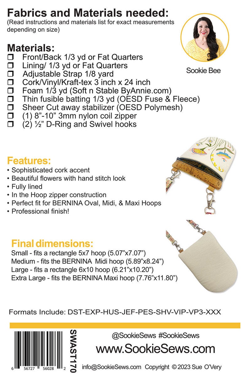 Garden Flower Crossbody Zipper Bag, in the Hoop Machine Embroidery ...