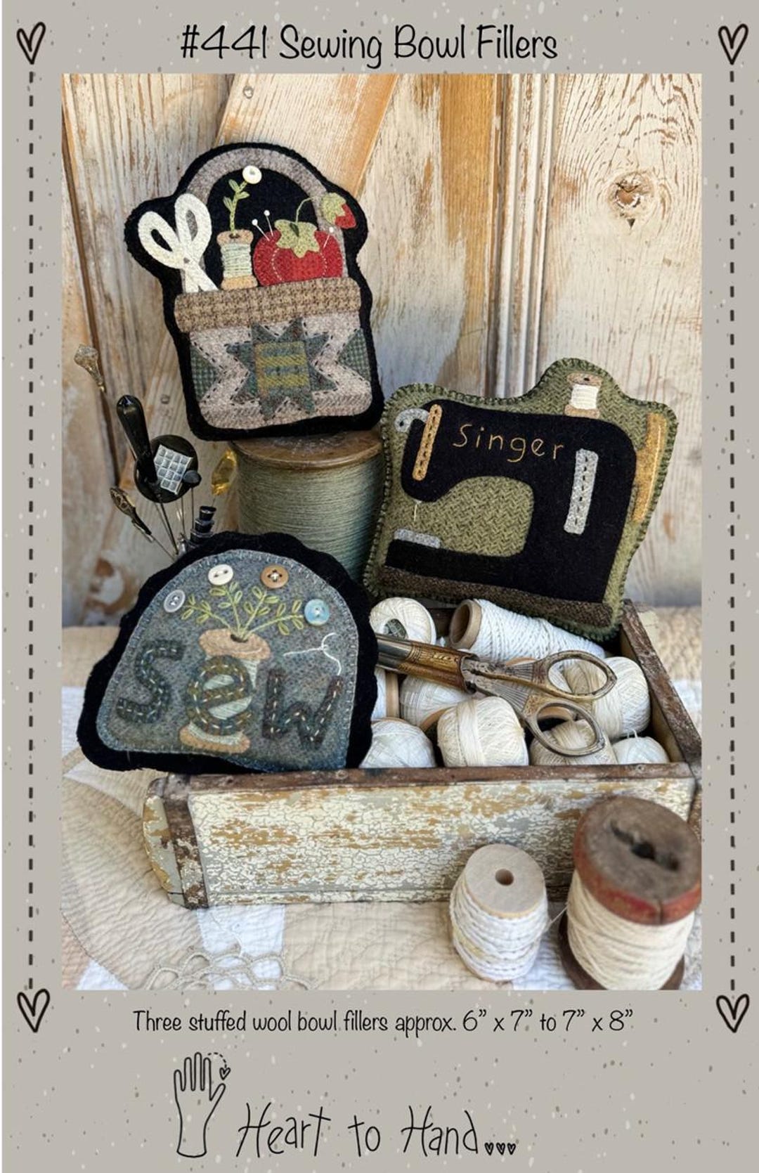 Sewing Bowl Fillers Sewing Pattern, From Heart to Hand BRAND NEW ...