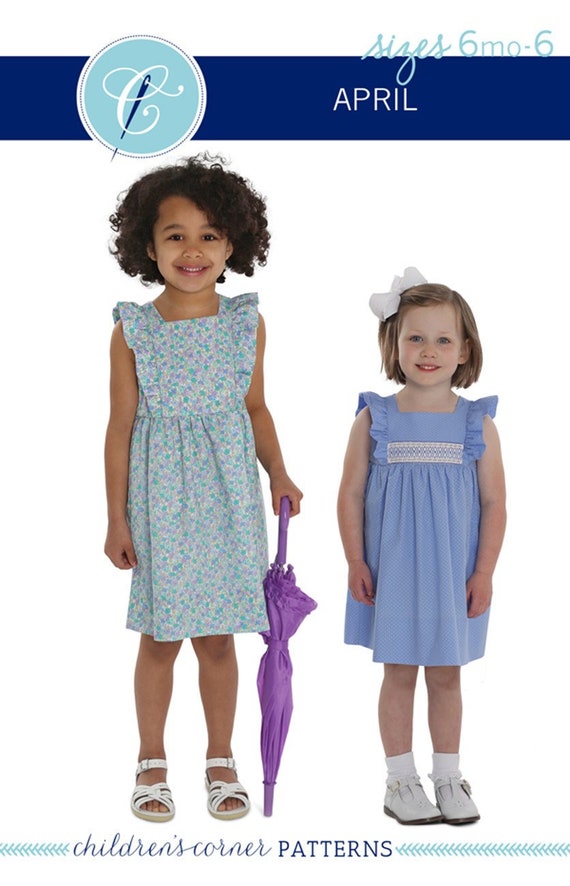 April Dress Sizes 6mo-6yrs Sewing Pattern From Children's - Etsy