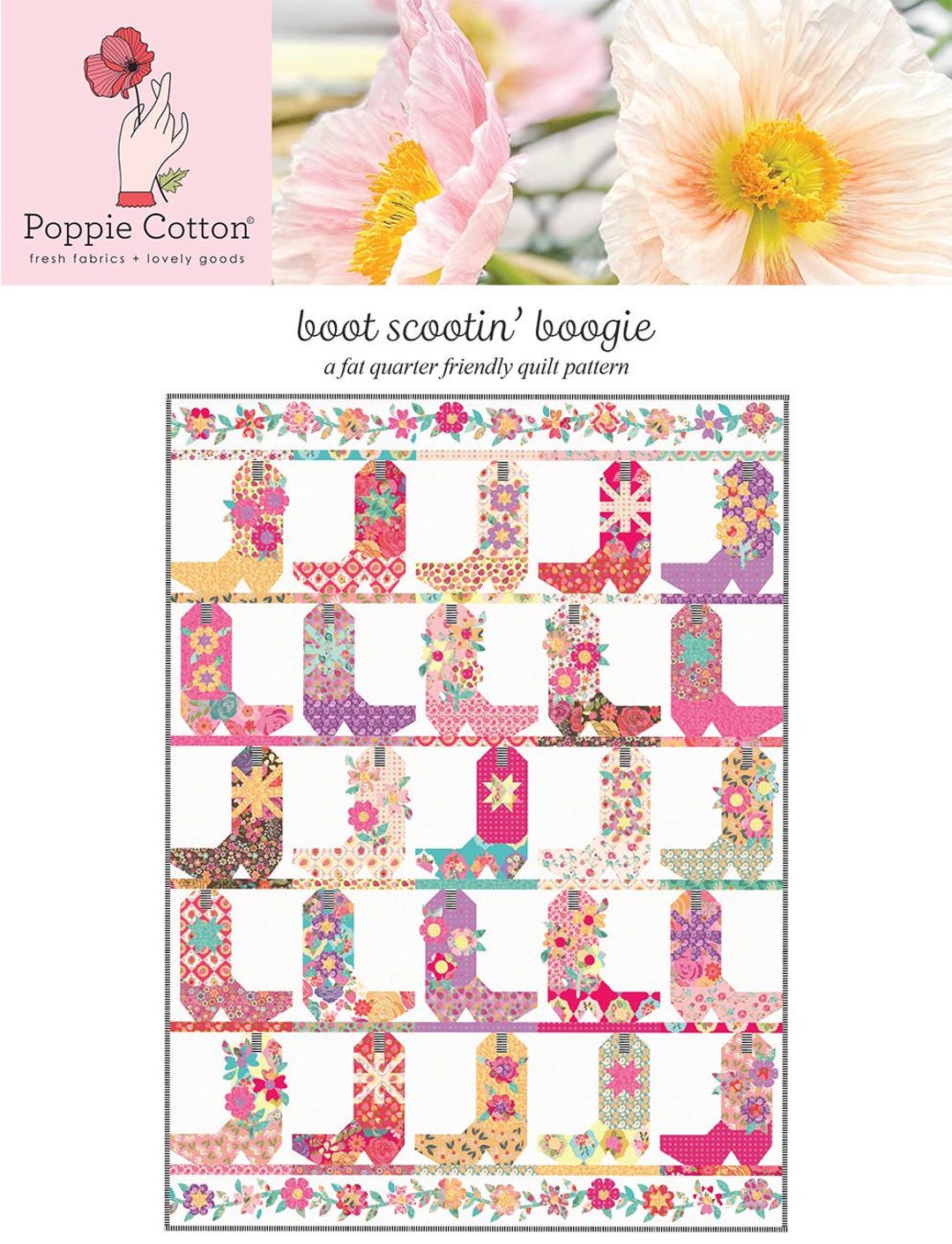 Boot Scootin' Boogie Quilt Quilting Pattern From Poppie Cotton BRAND ...