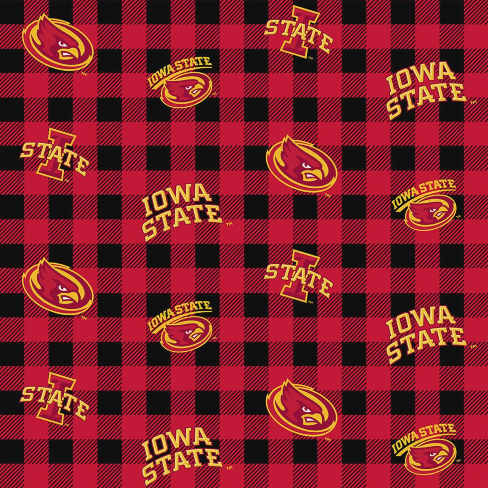NCAA Iowa State University Cyclones Buffalo Plaid Cotton Fabric Priced ...