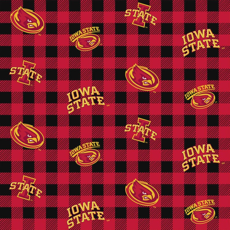 NCAA Iowa State University Cyclones Buffalo Plaid Cotton Fabric Priced ...