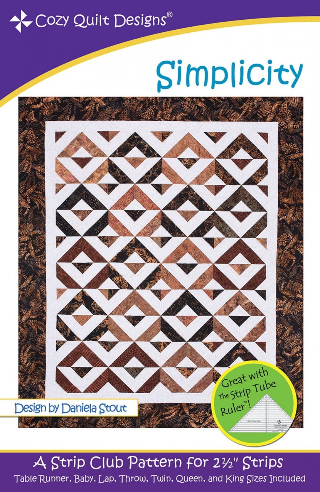 Simplicity Quilt Quilting Pattern, A Cozy Strip Club Pattern for 2 1/2 ...