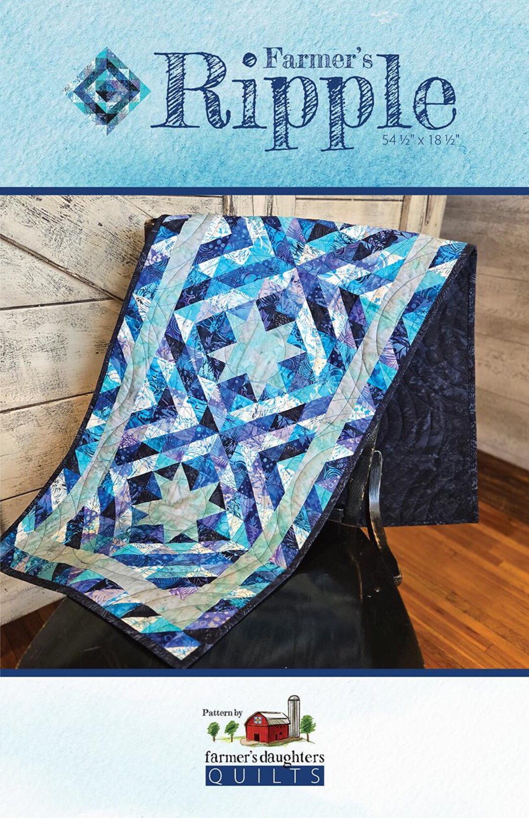 Farmer's Ripple Quilt Quilting Pattern From Farmers Daughter Quilts NEW ...