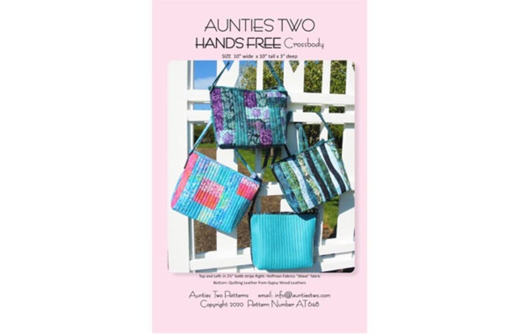 Hands Free Crossbody Bag, Purse, Tote Sewing and Quilting Pattern, From ...