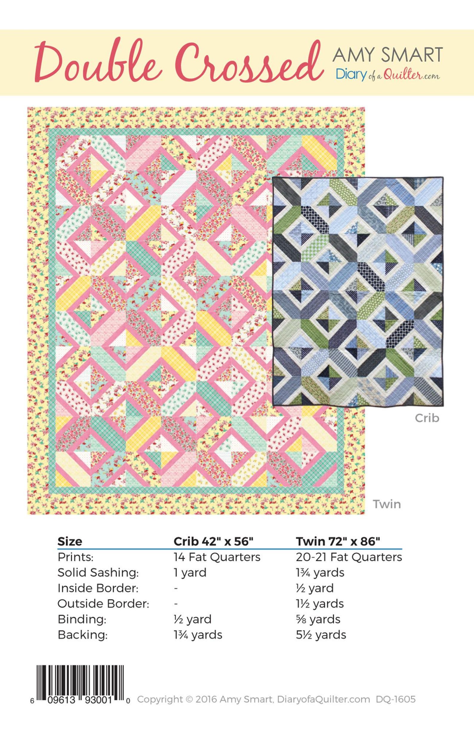 Double Crossed Quilt Quilting Pattern From Amy Smart Diary of a Quilter ...