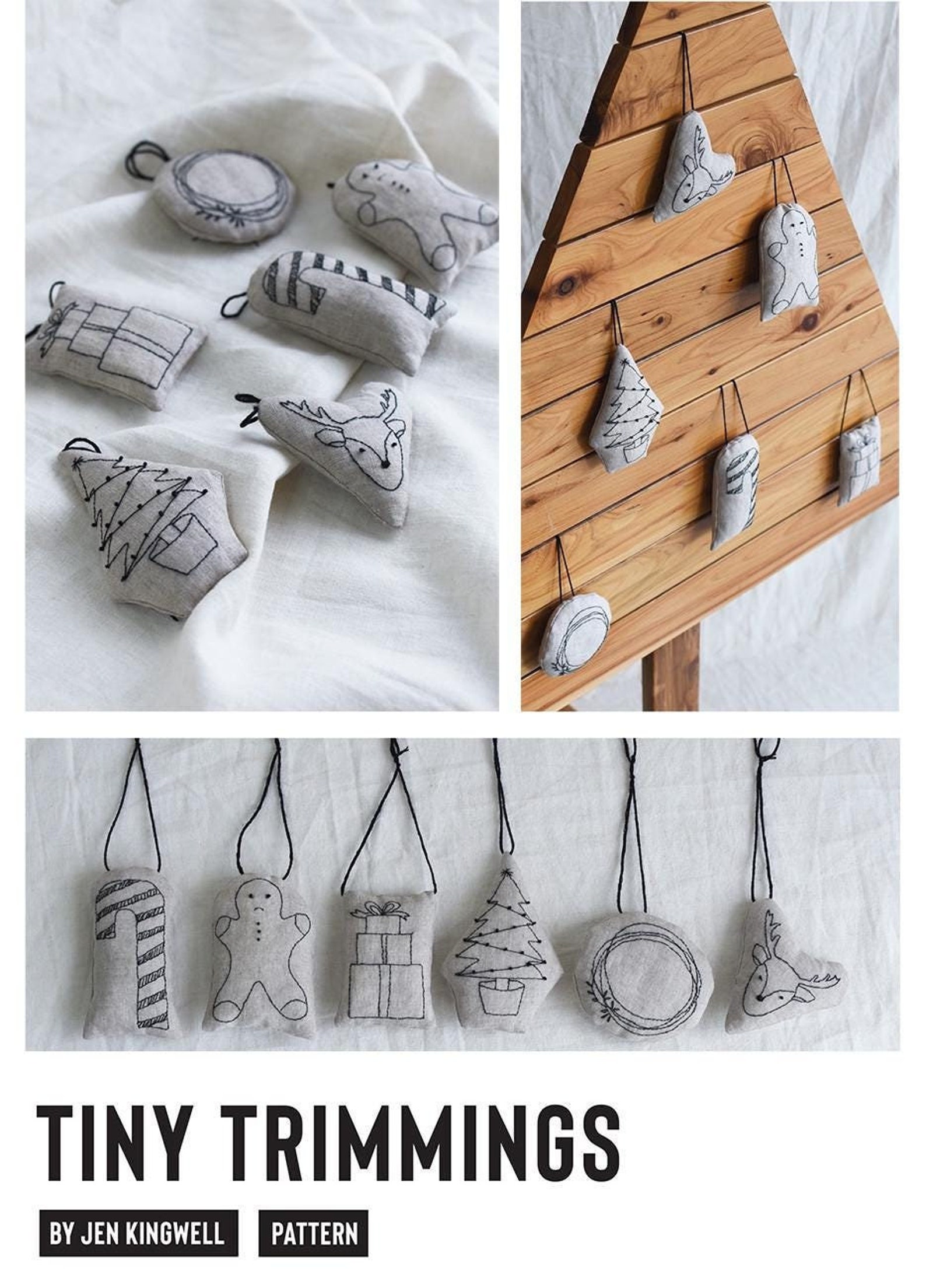 Tiny Trimmings Ornaments Sewing Pattern From Jen Kingwell Designs NEW ...