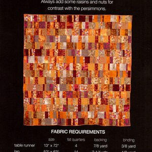 Persimmon Bars Quilt, A Quilting Pattern From Madison Cottage Design ...