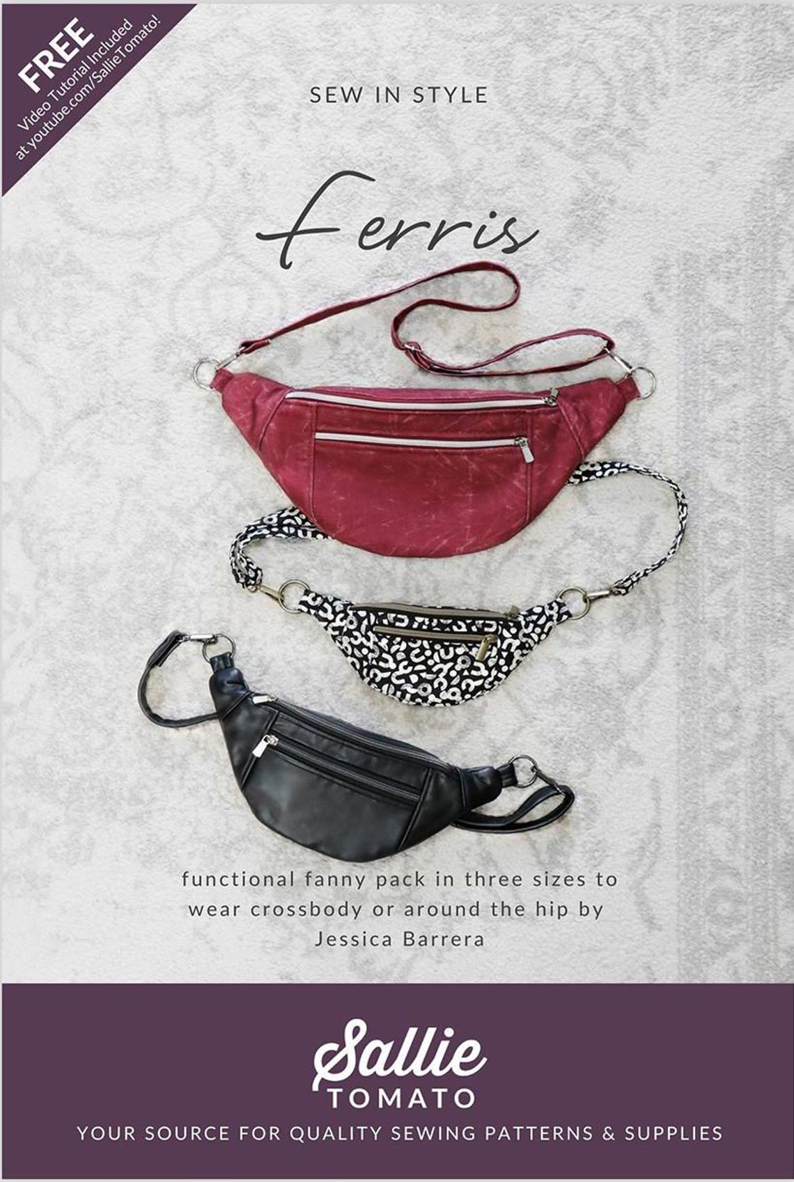 Ferris Fanny Pack Sewing Pattern From Sallie Tomato BRAND NEW, Please ...