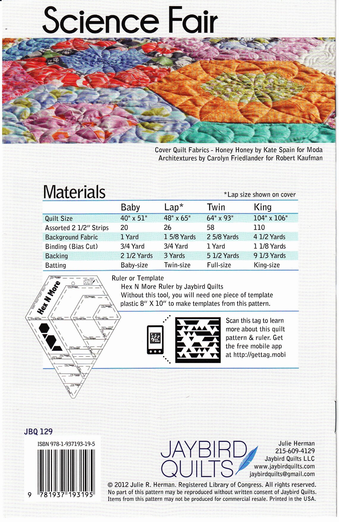 Science Fair Pieced Quilt Quilting Pattern From Jaybird Quilts | Etsy