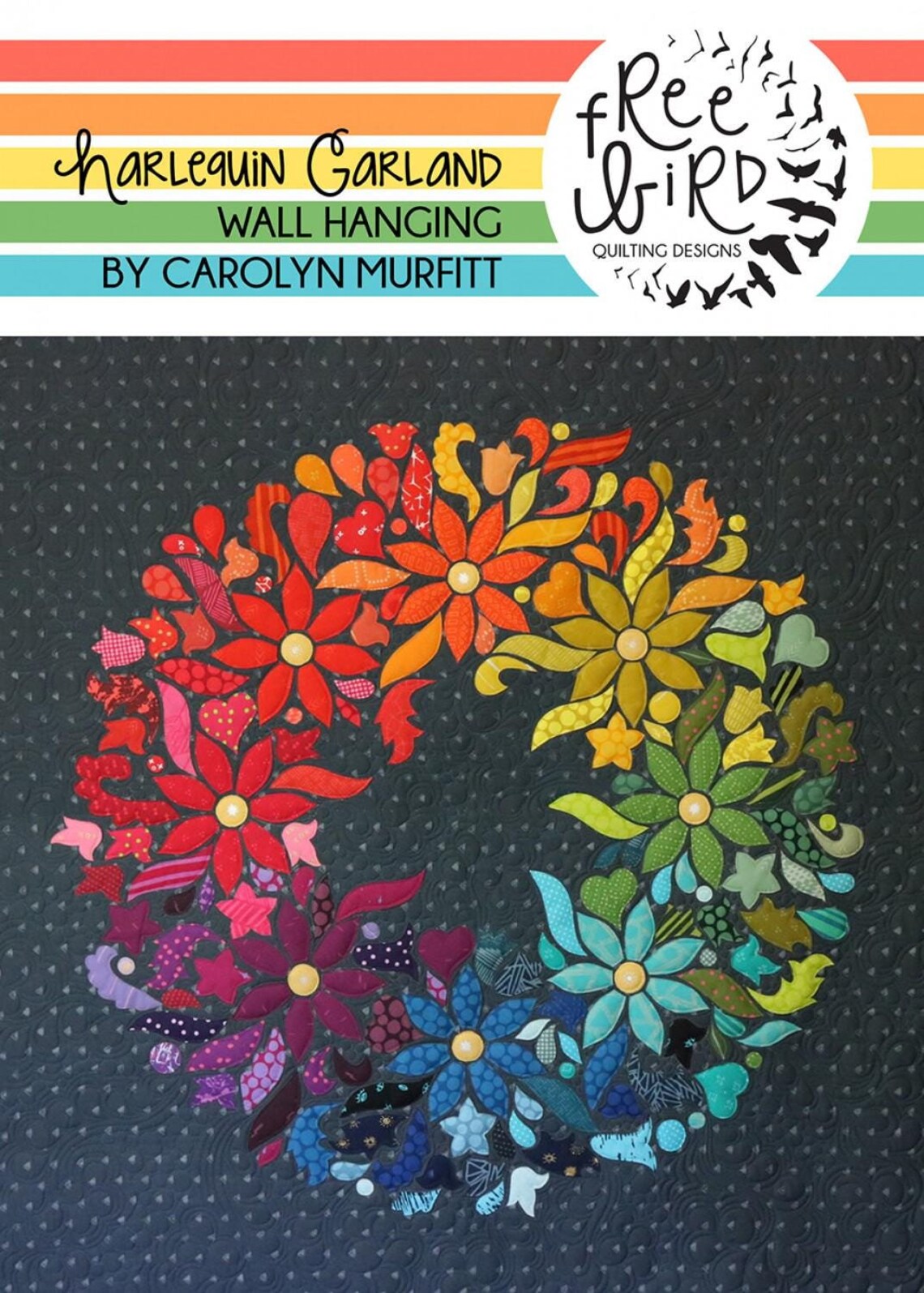 Harlequin Garland Quilt Quilting Pattern From Free Bird Quilting ...