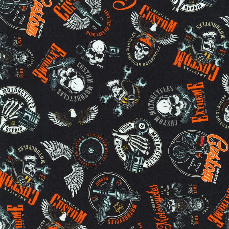 Harley Davidson Fabric - Etsy