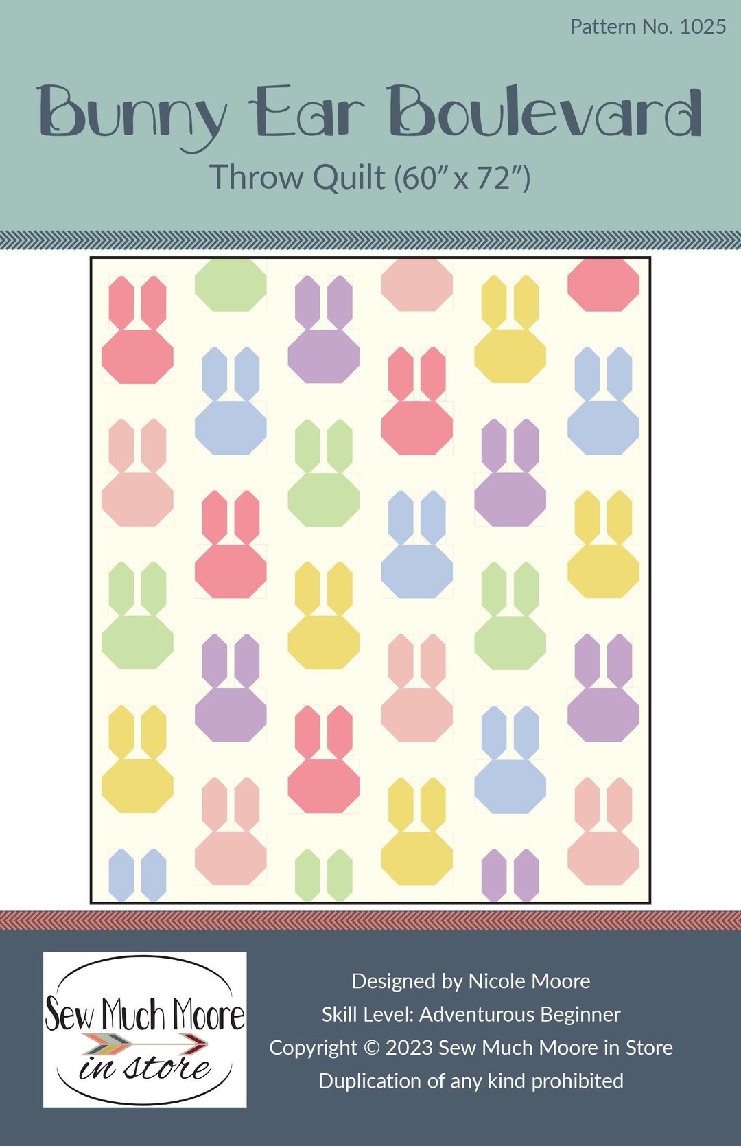 Bunny Ear Boulevard, A Pieced Quilt Quilting Pattern by Sew Much Moore BRAND NEW, Please See ...