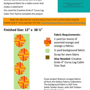 Scrappy Pumpkin Table Runner Quilting Pattern From Carolina Moore ...