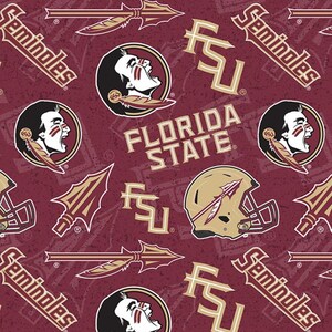 NCAA Florida State University Seminoles Tone on Tone Woven Cotton ...